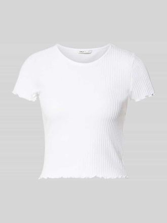 Only Slim Fit T-Shirt mit Viskose-Anteil Modell EMMA