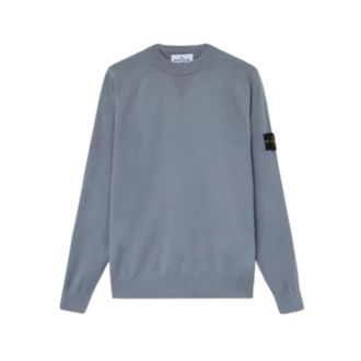 Stone Island Baumwoll-Fleece-Sweatshirt - - Sweatshirts & Hoodies - Herren - Grau - L