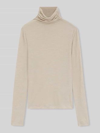 HUGO BOSS Slim Fit Langarmshirt aus Lyocell-Woll-Mix Modell Elavus