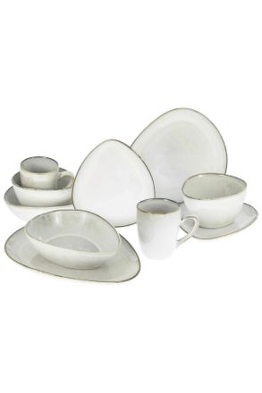 CREATABLE Kombiservice, Wei&szlig;, Keramik, 10-teilig, 300 ml,400 ml, Essen & Trinken, Geschirr, Geschirr-Sets, Kombiservice