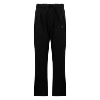 White Sand Schwarze Baumwollhose Weites Bein Herren - - Trousers - Herren - Schwarzk - S