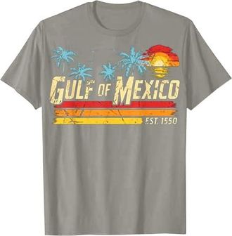 Generic T-shirts d&eacute;t&eacute; pour femmes du golfe du Mexique 2025 &agrave; manches courtes tendance d&eacute;contract&eacute;s hauts sortant vintage coupe ample mignon r&eacute;tro pour dames t