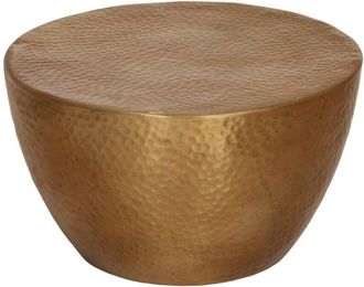 vidaXL Table basse martel&eacute;e en aluminium &Oslash; 50x30 cm laiton vidaXL