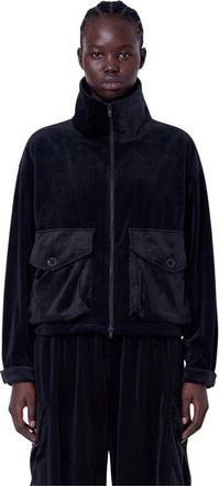 Yohji Yamamoto Blouson utilitaire en velours c&ocirc;tel&eacute; - Femme - Vestes - Noir - Taille: 38 FR