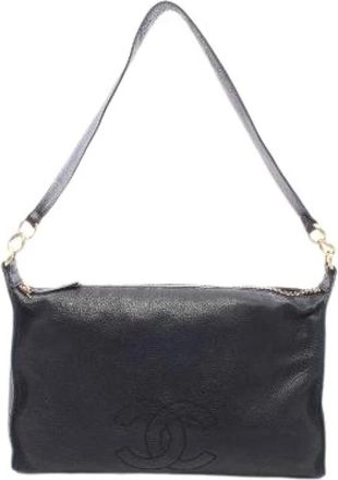 Chanel Sac bandouli&egrave;re en cuir Pre-owned - Femme - Pre-owned - Noir - Taille: ONE Size