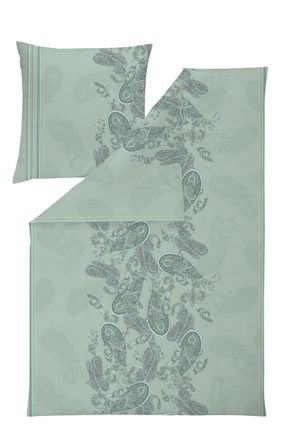 ESTELLA Mako Interlock Jersey Bettw&auml;sche Raya 135 x 200 cm /80 x 80 cm 6519-080 Jade