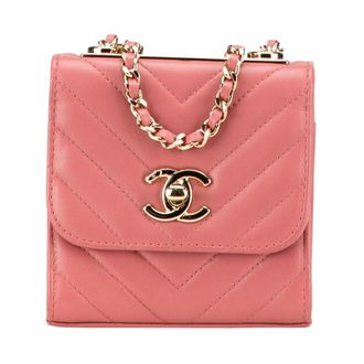 Chanel Pre-owned Mini Chevron Lambskin Trendy CC Chain Wallet - - Pre-owned - Damen - Rosa - ONE SIZE