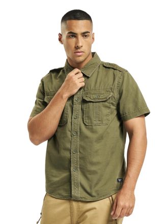 Brandit Vintage Shirt Short Sleeve, Farbe: Olive, Gr&ouml;&szlig;e: XXL