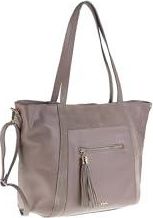 Pierre Cardin Sac à main pour femme en cuir véritable Made in Italy 48 x 30 x 16 cm 55106, taupe, Taille unique