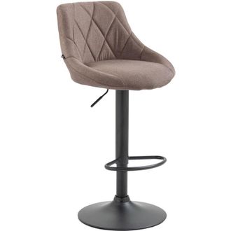 Clp Tabouret de bar Lazio en tissu Tortora, Schwarz