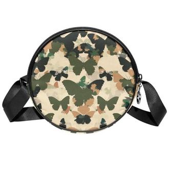 Generic Sac &agrave; bandouli&egrave;re rond pour femme, petit sac &agrave; bandouli&egrave;re avec fermeture &eacute;clair, bretelles r&eacute;glables, style d&eacute;contract&eacute;, pour femmes et filles