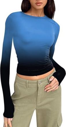 Generic T-shirt d&eacute;t&eacute; &agrave; manches courtes d&eacute;contract&eacute; pour femme - T-shirt de sport - T-shirt d&eacute;t&eacute; d&eacute;contract&eacute; - Pour adolescentes et filles, Noir, XS