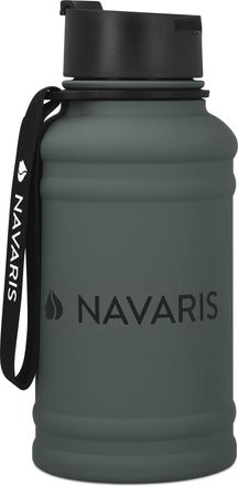 Navaris 1,3 Liter Fitness Trinkflasche - Flasche Gym Bottle - Sport Wasserflasche Water Jug - stabile Sportflasche aus Edelstahl - BPA frei