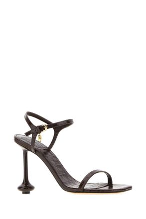 Loewe Womens Toy Heel Sandal Brown Leather