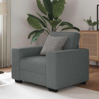 vidaXL Fauteuil gris fonc&eacute; 60 cm tissu Vidaxl