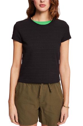 Esprit Damen 043CC1K313 T-Shirt, 001/BLACK, S