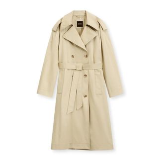 HUGO BOSS Femme, Manteaux, Beige, Taille: 44 FR Trench Coupe Ample C Carelli1