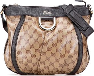Gucci Hobo Bags - GG Crystal Abbey D Ring Crossbody - Gr. unisize - in Braun - f&uuml;r Damen