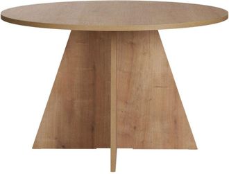 Asir Group LLC Table &agrave; manger 4 personnes ronde en bois - Bois clair - Naro
