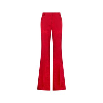 Roberto Cavalli Florentine Flowers Jacquard Flare Pants - - Trousers - Damen - Rot - S