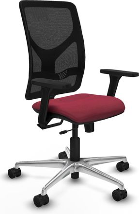 Piqueras y Crespo Moderner B&uuml;rostuhl mit 3D-Armlehnen, h&ouml;henverstellbare Lendenwirbelst&uuml;tze, ausgestattet mit Syncro/Traslack und Schneideschaum, mit Rollen von 65 mm, 