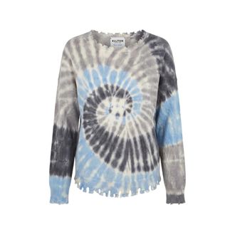 Kujten Cashmere Tie-dye Distressed-effect Sweater
