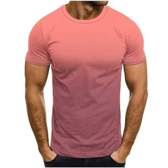 Generic T-shirt &agrave; col rond pour homme, l&eacute;ger, d&eacute;contract&eacute;, &eacute;l&eacute;gant, extensible, confortable, respirant, basique &agrave; manches courtes, chemise de course &agrave; pied et