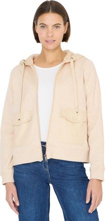 Cecil Strukturmix Hoodie Jacke desert beige melange S
