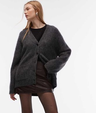 & Other Stories Strickjacke aus Wollmix in Grau