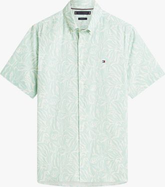 Tommy Hilfiger Chemise manches courtes &agrave; fleurs en coton et lin