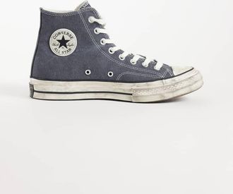 Converse Chuck 70 Hi Sneaker in Schwarz mit Used-Effekt