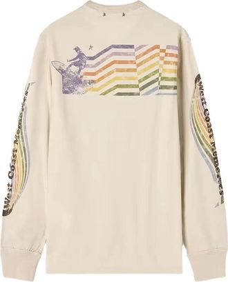 Golden Goose Multicolor Logo Print T-Shirt - White