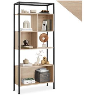 TecTake Tectake - tag&egrave;re style industriel Protection anti-basculement incluse, 75 x 31 x 170,5 cm