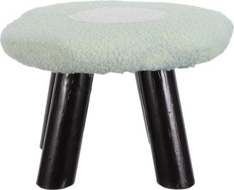 DOITOOL Blumenf&ouml;rmiger Hocker, weicher Sitz mit Holzbeinen, Schuhwechselstuhl f&uuml;r den Eingangsbereich, Fu&szlig;hocker f&uuml;r Wohnzimmer, Schlafzimmer und Studentenwoh