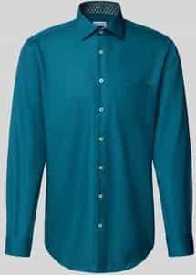 Seidensticker Regular Fit Business-Hemd mit Kentkragen und Brusttasche