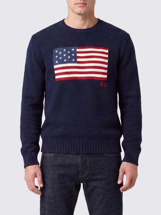 Polo Ralph Lauren Pull ras-du-cou en coton &agrave; imprim&eacute; graphique contrastant