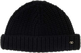 Valentino Garavani Homme, Accessoires, Noir, Taille: S/M Wool Beanie