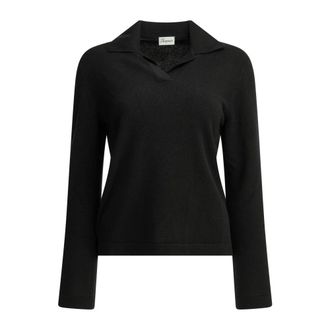Semper Kaschmir-Mischung Poloshirt Pullover - - Knitwear - Damen - Schwarzk - S