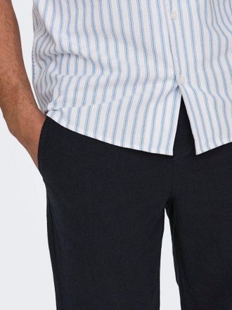 Only & Sons Schlupfhose ONSSINUS LOOSE 0007 COT LIN PANT NOOS Baumwolle mit Leinen, locker geschnitten
