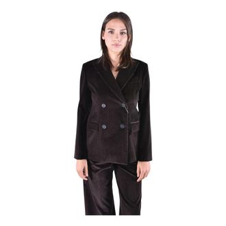 Max Mara Zweireihiger Cord-Blazer - - Jackets - Damen - Braun - S