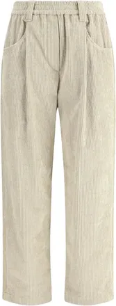 Brunello Cucinelli Fine-Wale Corduroy Trousers - Beige