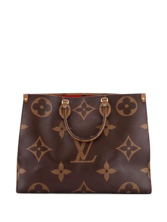 Louis Vuitton OnTheGo Reverse Monogram Giant GM Tote Bag - Braun