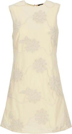Rotate Rotate Birger Christensen, Femme, Robes, Jaune, Taille: 40 FR Floral Relief Dress