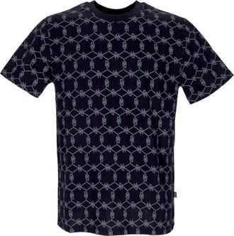 Dolly Noire Monogram Schwarzes T-Shirt Kurzarm Baumwolle - - Tops - Herren - Schwarzk - XL