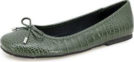 Kenneth Cole Reaction Kenneth Cole Reaction Femme Elstree Ballerines, Olive Croco, 37.5 EU