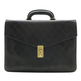 Chanel Pre-owned Bicolore Leder Business Bag - - Pre-owned - Herren - Schwarzk - ONE SIZE