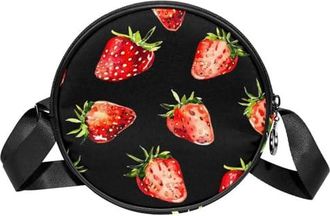Generic Petit sac &agrave; bandouli&egrave;re Circle pour femme, petit sac &agrave; bandouli&egrave;re avec fermeture &eacute;clair, bretelles r&eacute;glables, sac &agrave; main rond d&eacute;contract&eacute; pour femmes