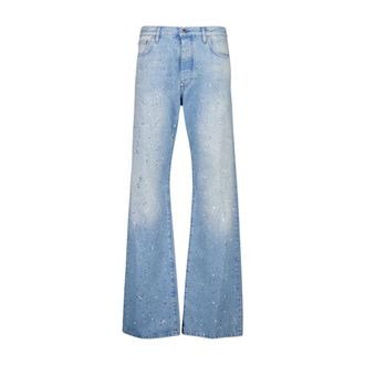 Off-white Paint Relaxed Jeans - - Jeans - Herren - Blau - W32