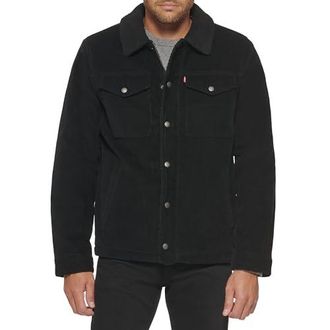 Levi's Mens Corduroy Sherpa Lined Trucker Jacket (Standard and Big & Tall)