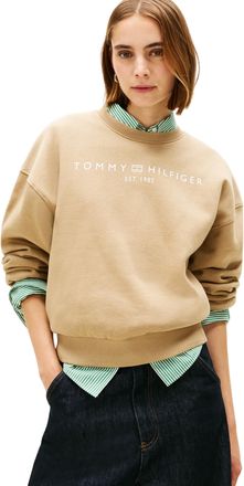 Tommy Hilfiger Damen Corp Logo Mdrn Swtsrt Ww0Ww47831 Pullover-Sweatshirt, BEIGE (Driftwood Taupe), XXL